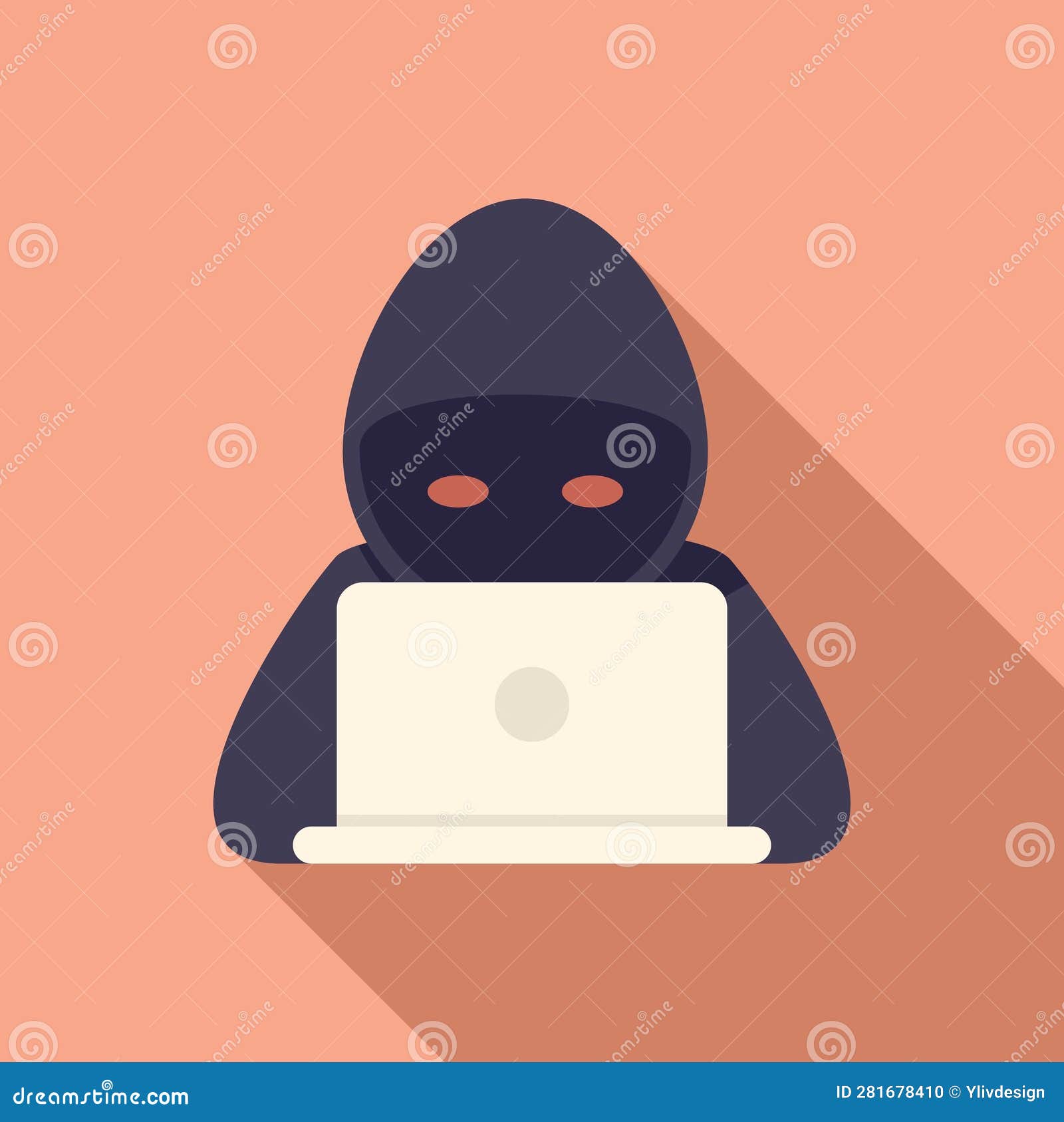 Hacker Report Icon Flat Vector. Virus Error Stock Illustration ...