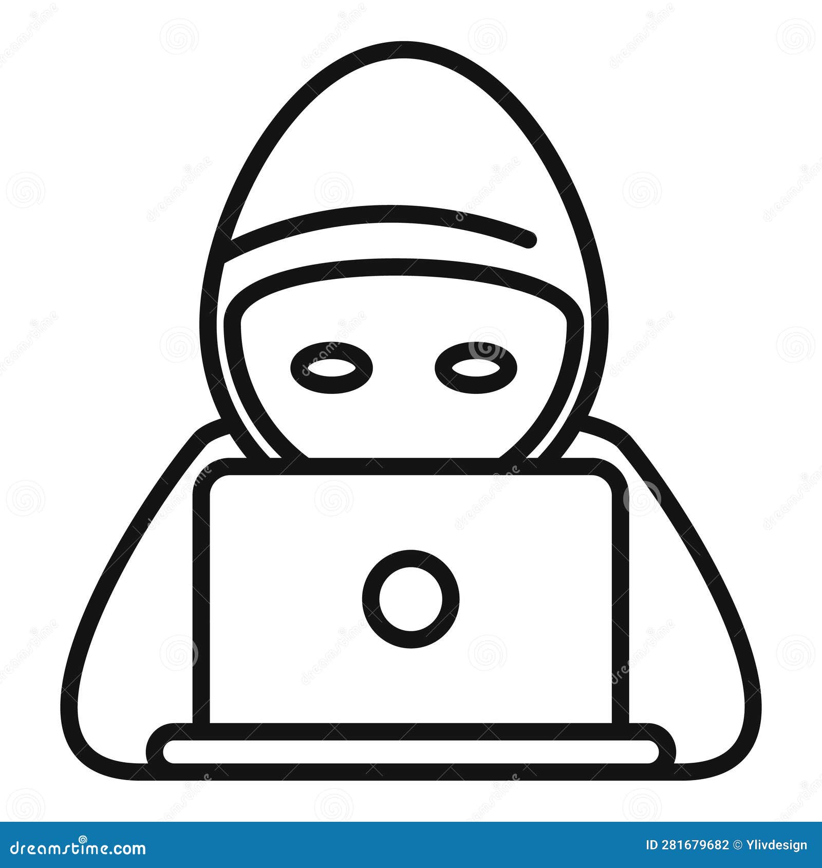 Hacker Report Icon Outline Vector. Virus Error Stock Vector ...