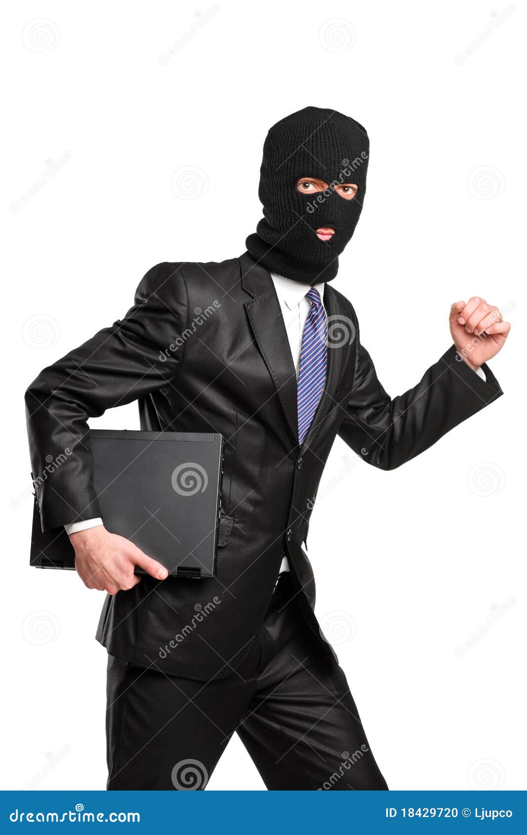 A Hacker In Robbery Mask Running With Laptop Stock Photo - Image of ... A Hacker In Robbery Mask Running With Laptop Stock Photo - Image of ...