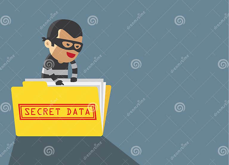 Hacker robbery secret data stock vector. Illustration of internet ...