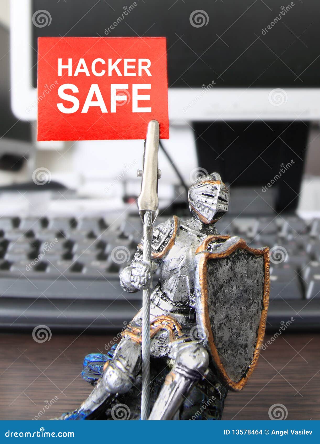 Hacker safe. stock photo. Image of care, computer, metal - 13578464