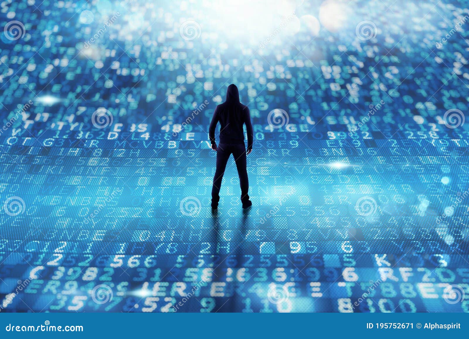 Hacker is Searching To Encrypt Personal Data and Password Stock Image ...