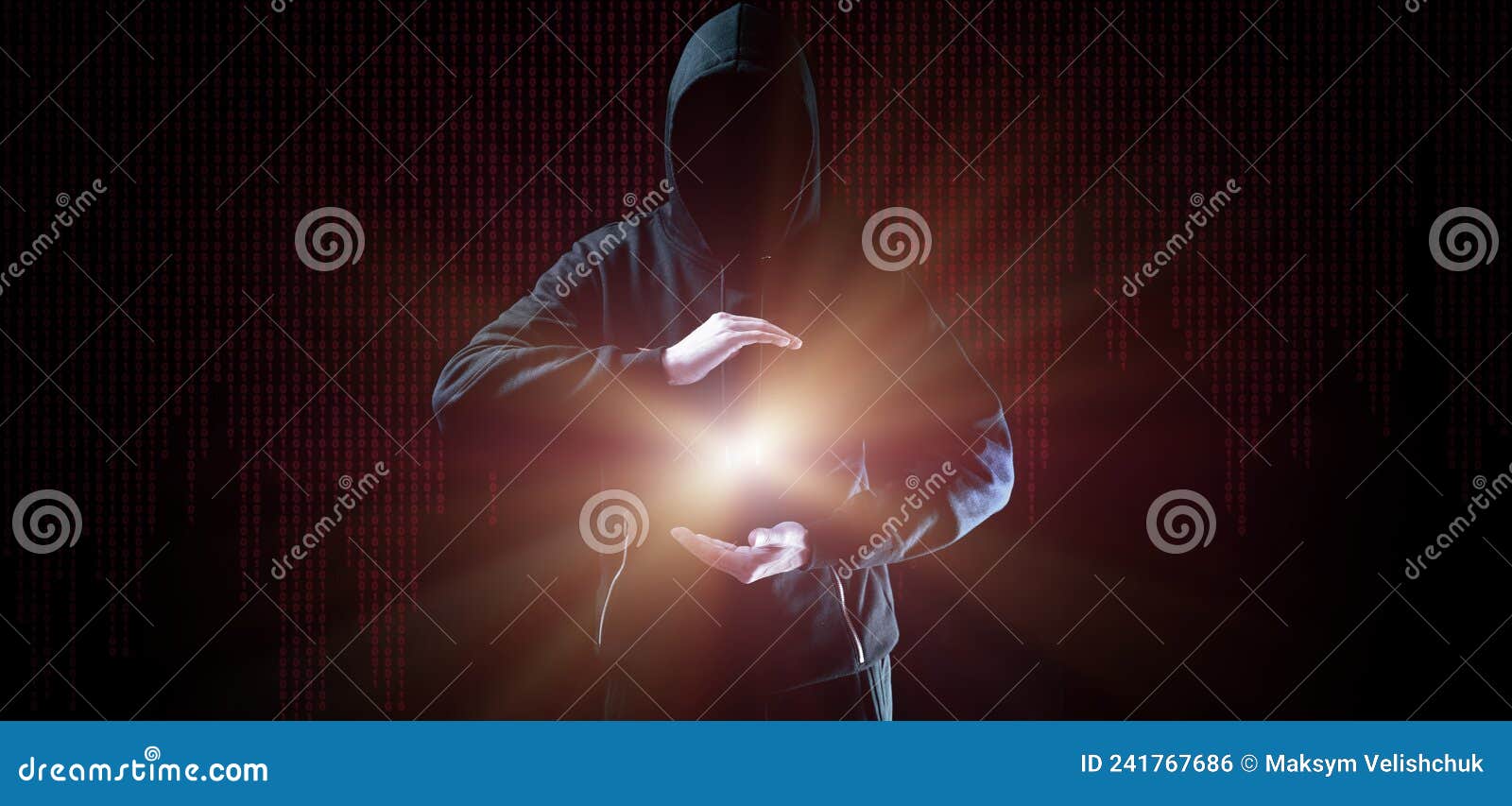 Hacker Security Cyber Attack. Hacker Man Hand on Black Stock Photo ...