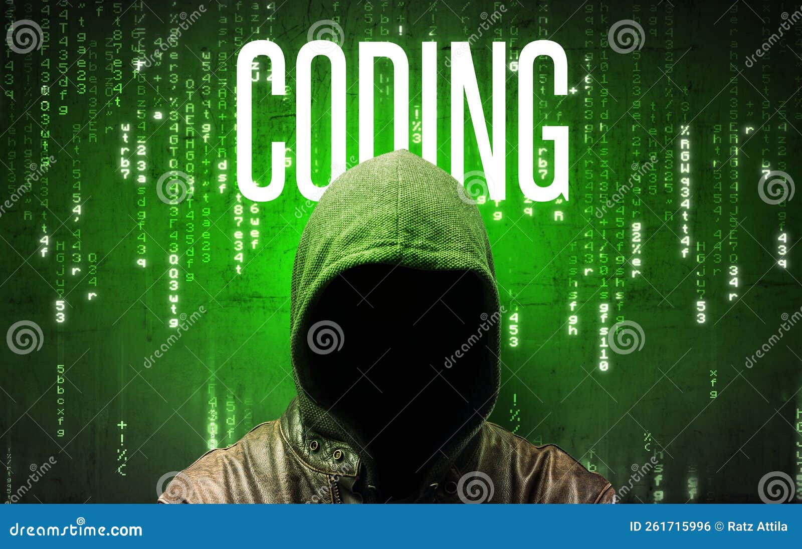 Hacker Sem Rosto Com O Conceito De Inscrição Foto de Stock - Imagem de ...