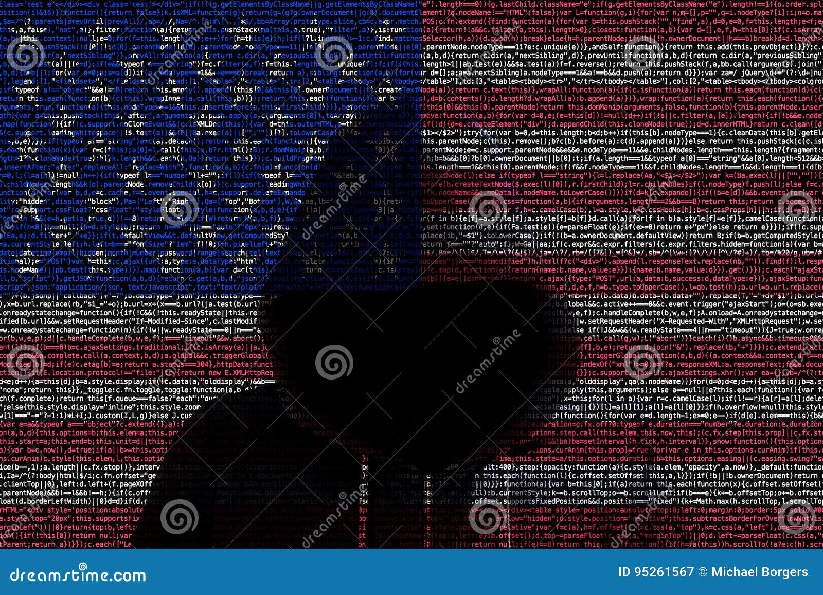 Hacker Shininhg through American Computer Code Flag Stock Illustration ...
