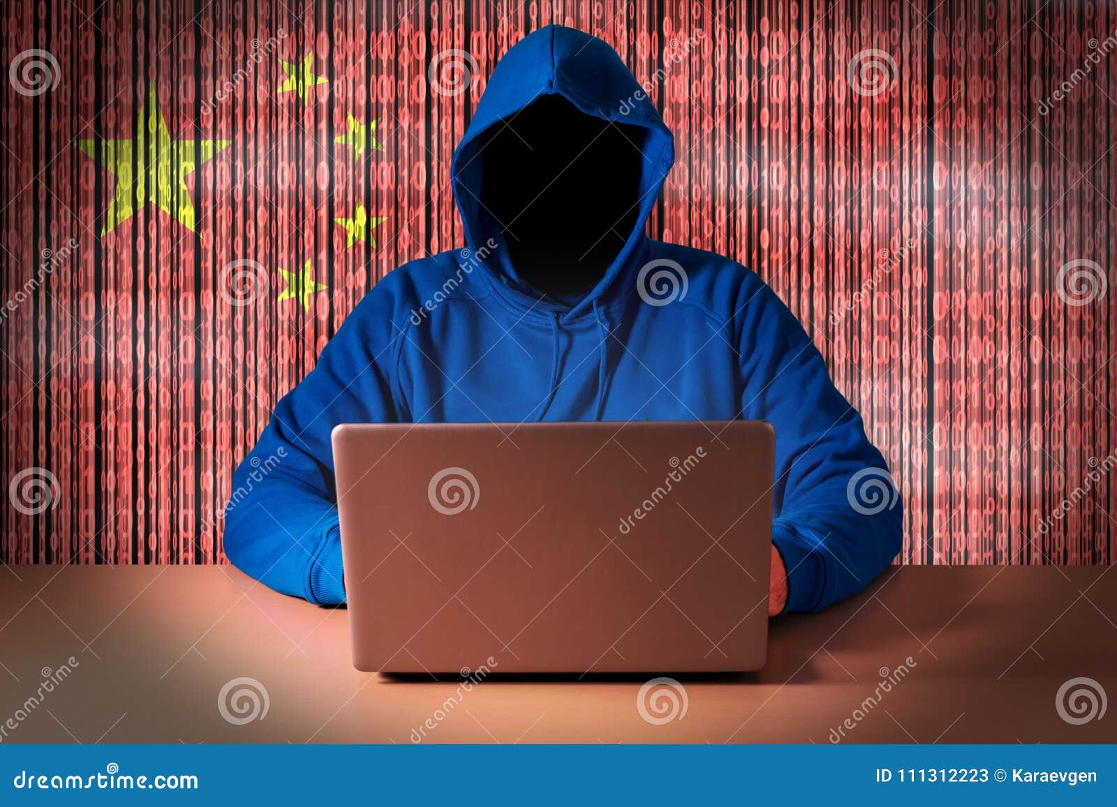Hacker Sitting in Front of a Laptop Stock Image - Image of matrix ...