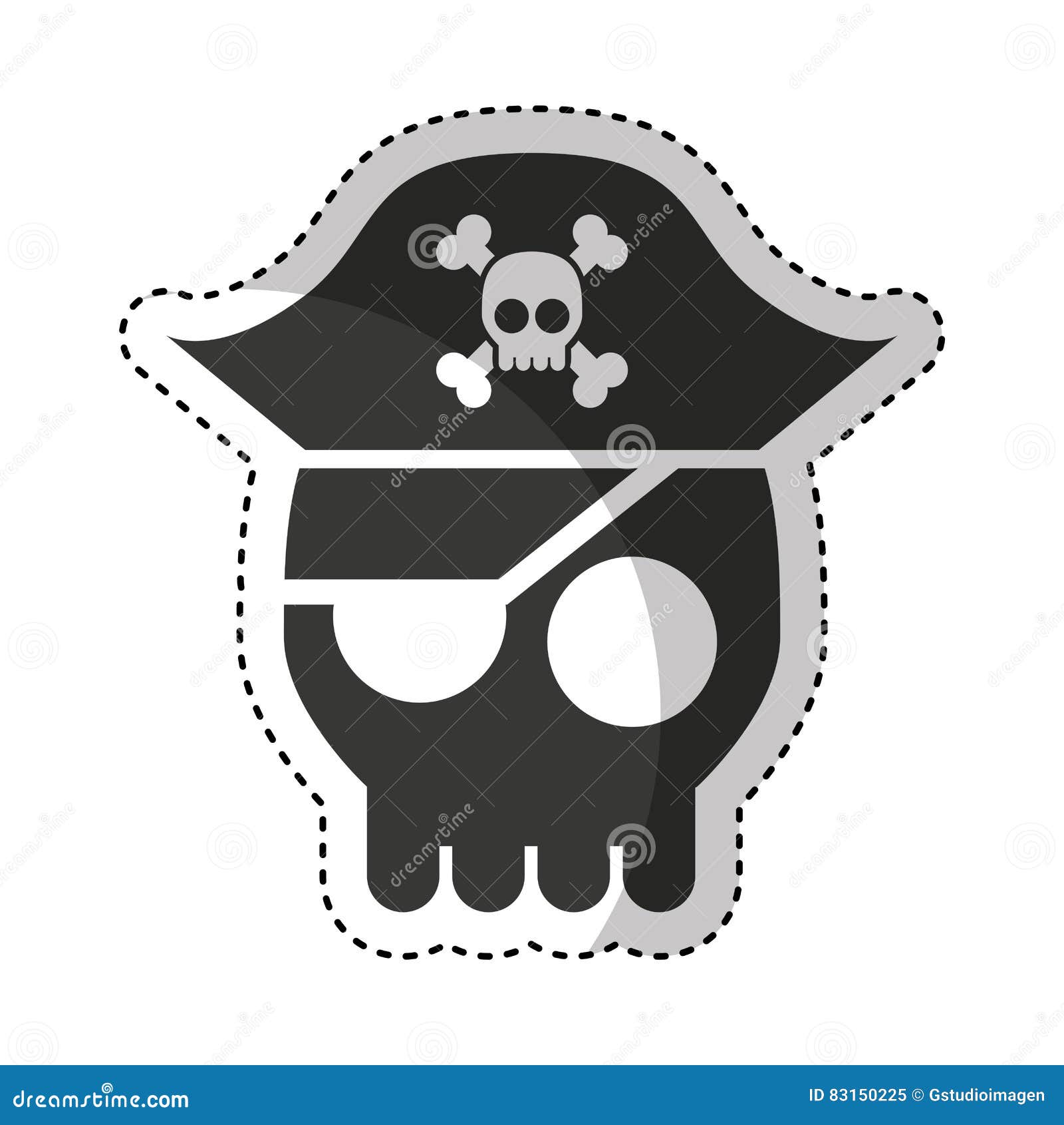 Hacker skull alert icon stock illustration. Illustration of hacked ...