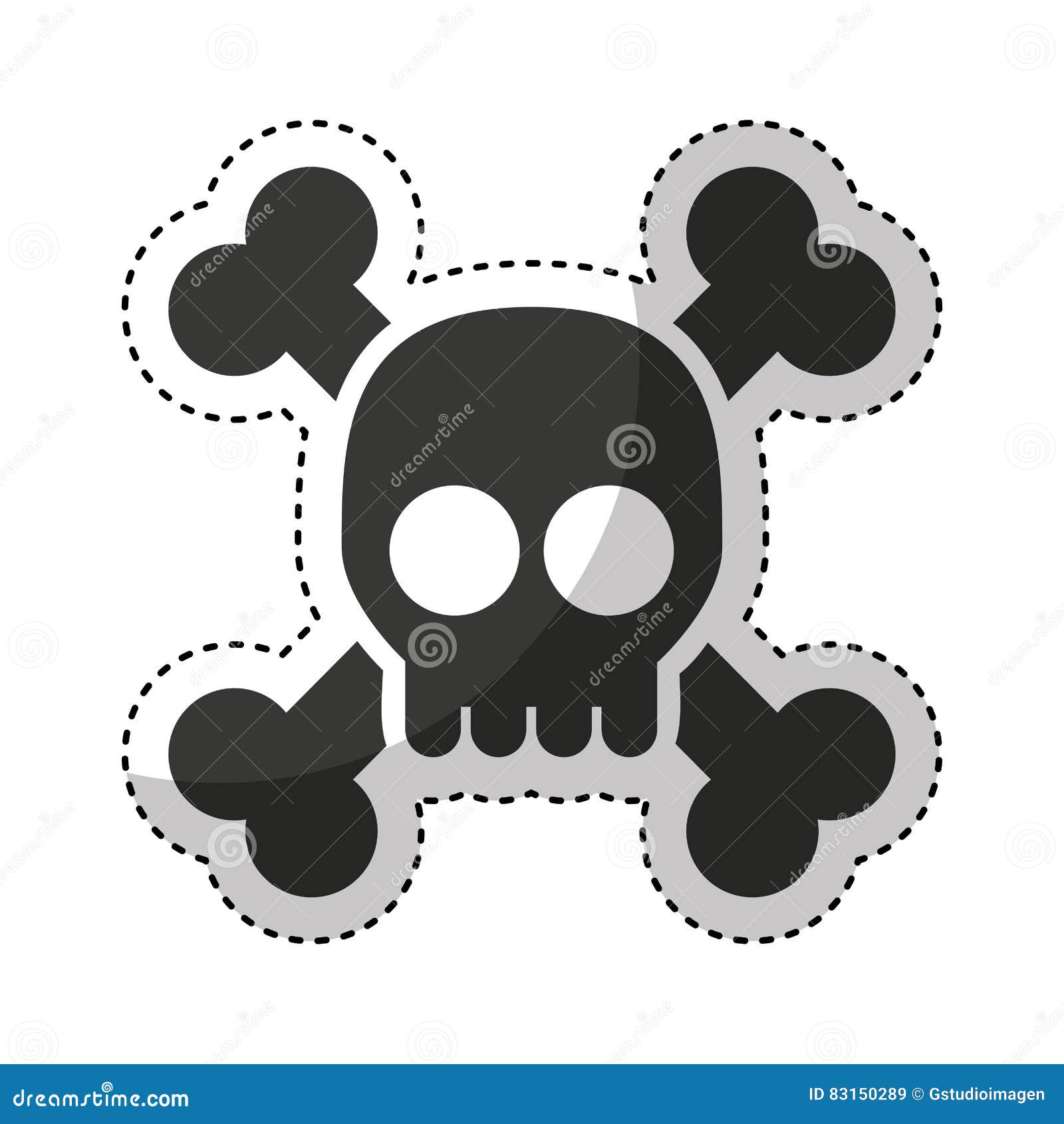 Hacker skull alert icon stock illustration. Illustration of protection ...