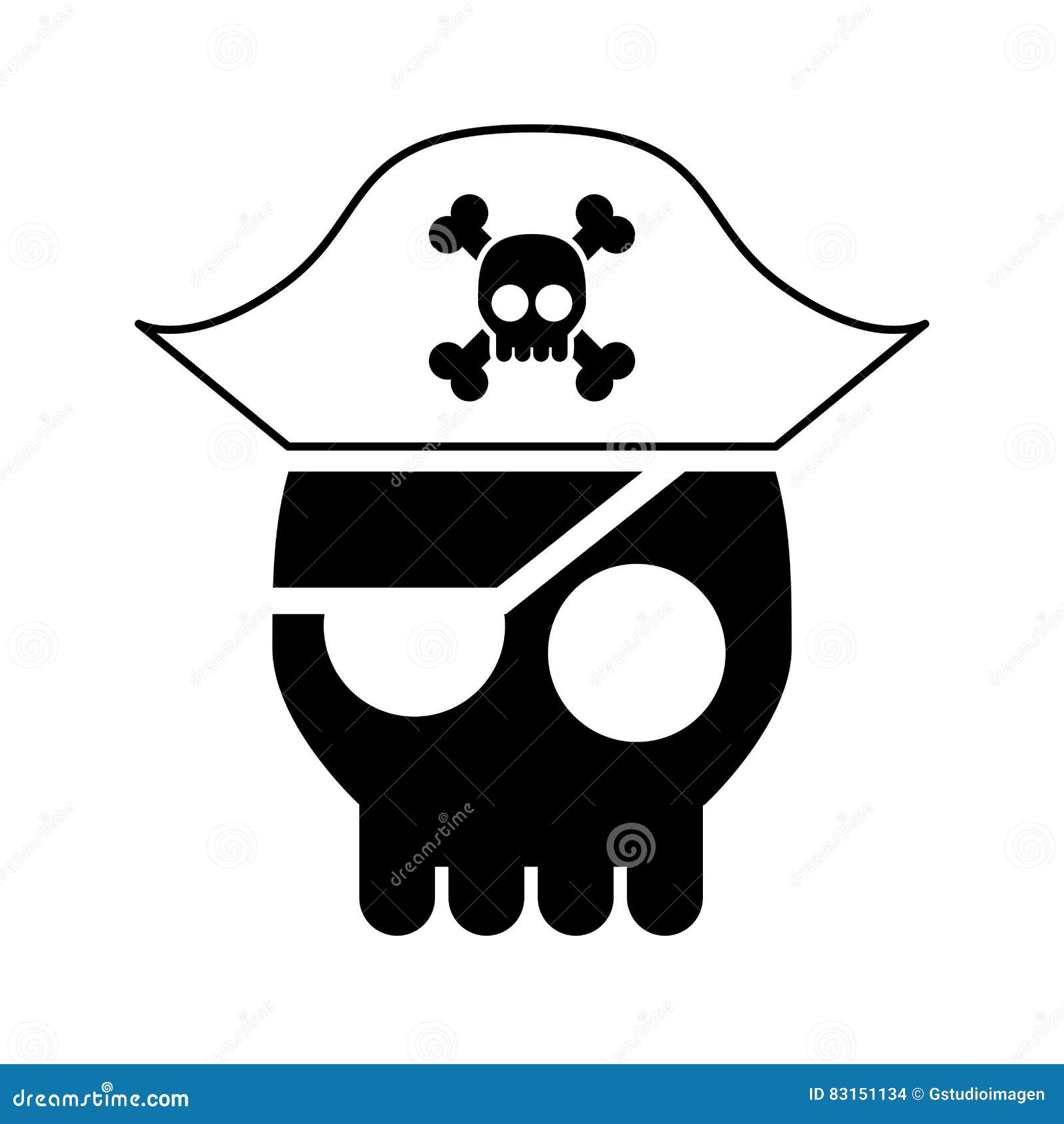 Hacker skull alert icon stock illustration. Illustration of computer ...