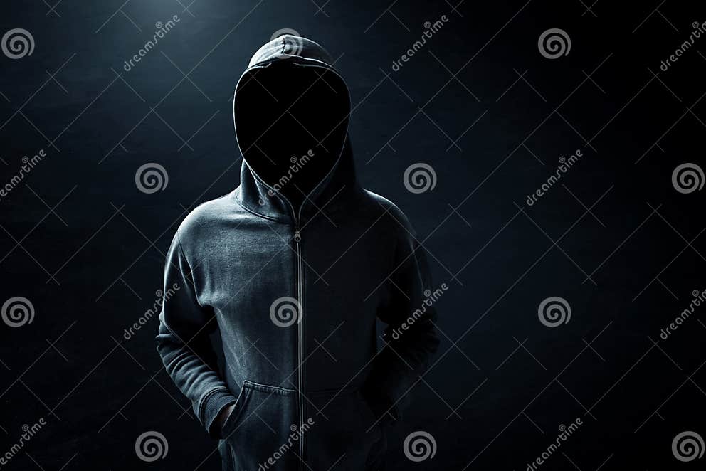 Hacker standing alone stock photo. Image of scary, shadow - 84629412
