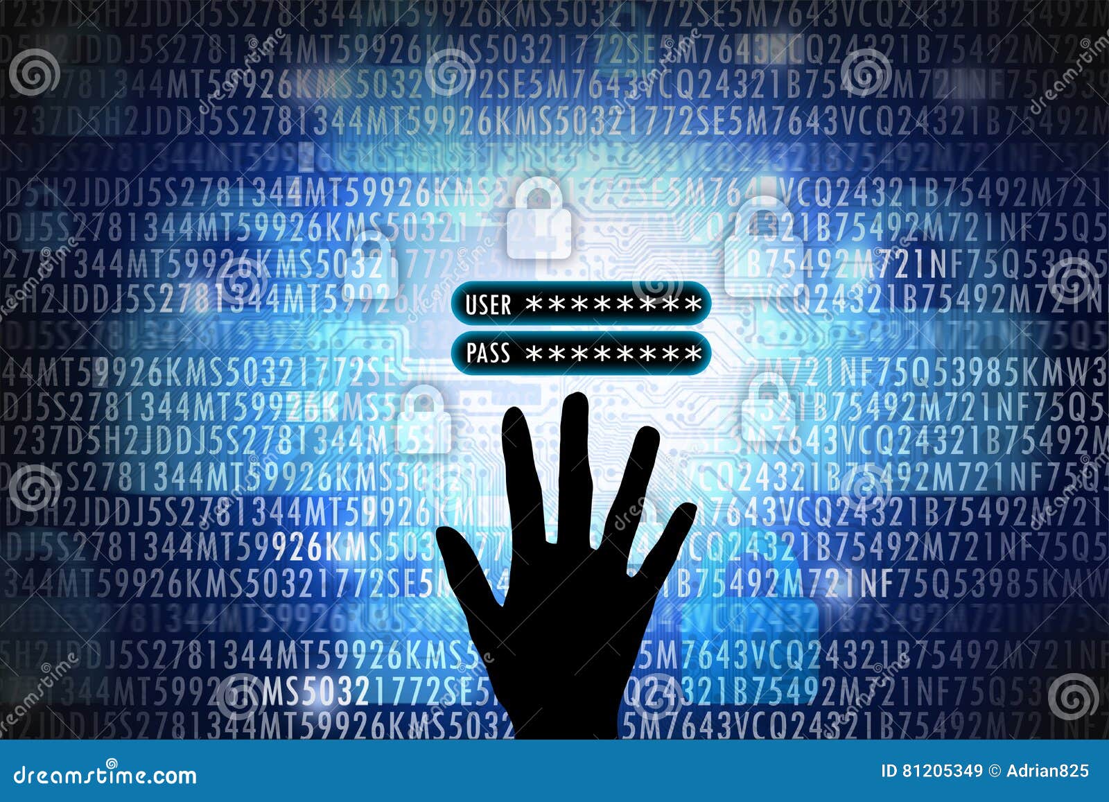 Hacker Stealing Account Information Like Username and Password Concept ...