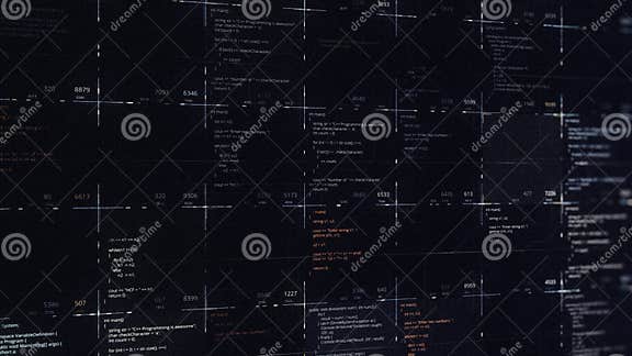 Hacker Stealing Data, Abstract Digital Data on Black Screen Background ...