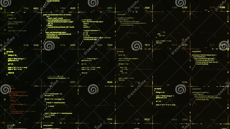 Hacker Stealing Data, Abstract Digital Data on Black Screen Background ...