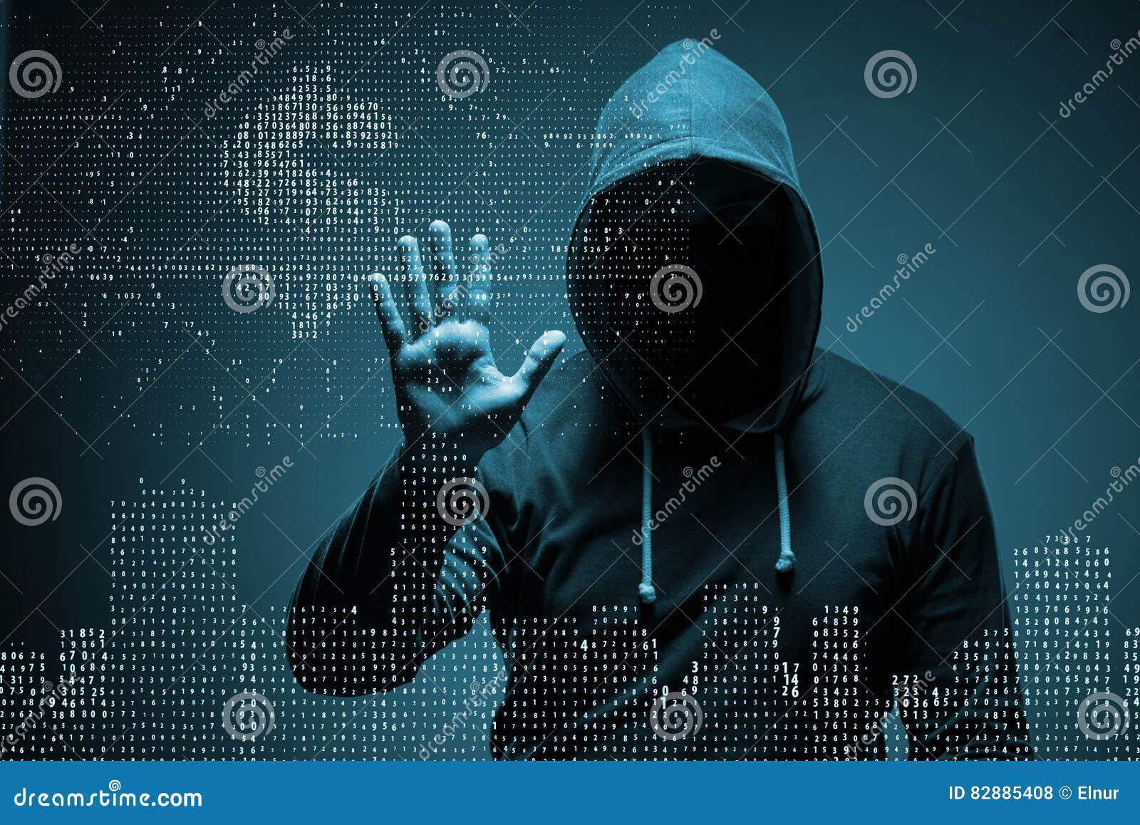 The Hacker Stealing Dollars from Bank Stock Photo - Image of card ...