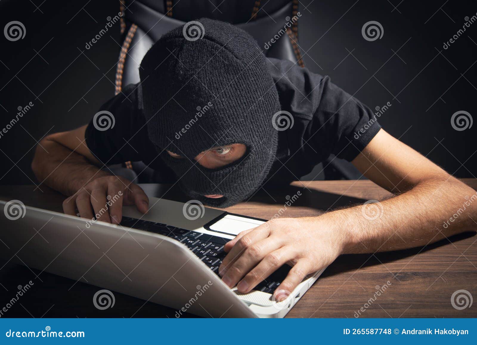 Hacker Stealing Information From The Office Computer Hacking Criminal 9667