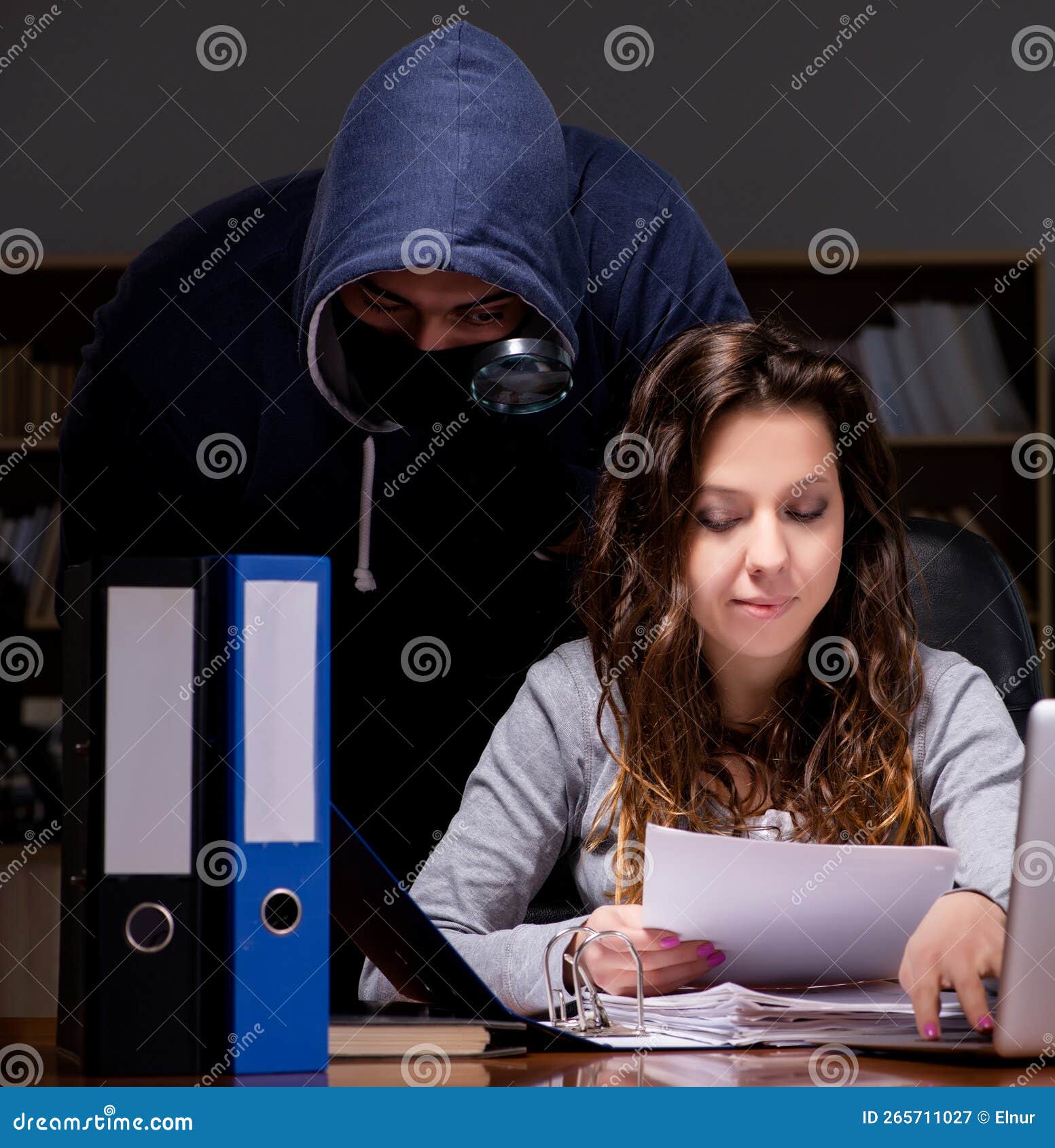 Hacker Stealing Personal Data from Home Computer Stock Image - Image of ...