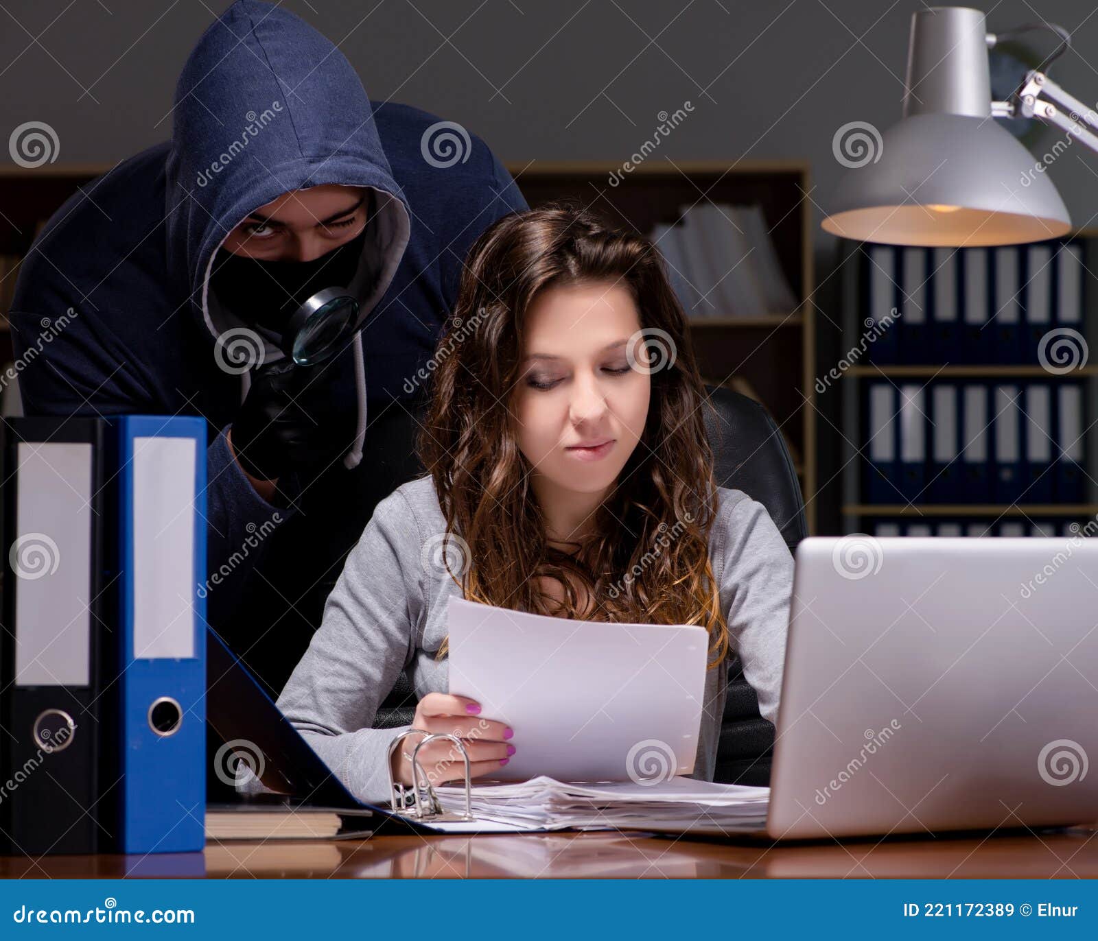 Hacker Stealing Personal Data from Home Computer Stock Image - Image of ...