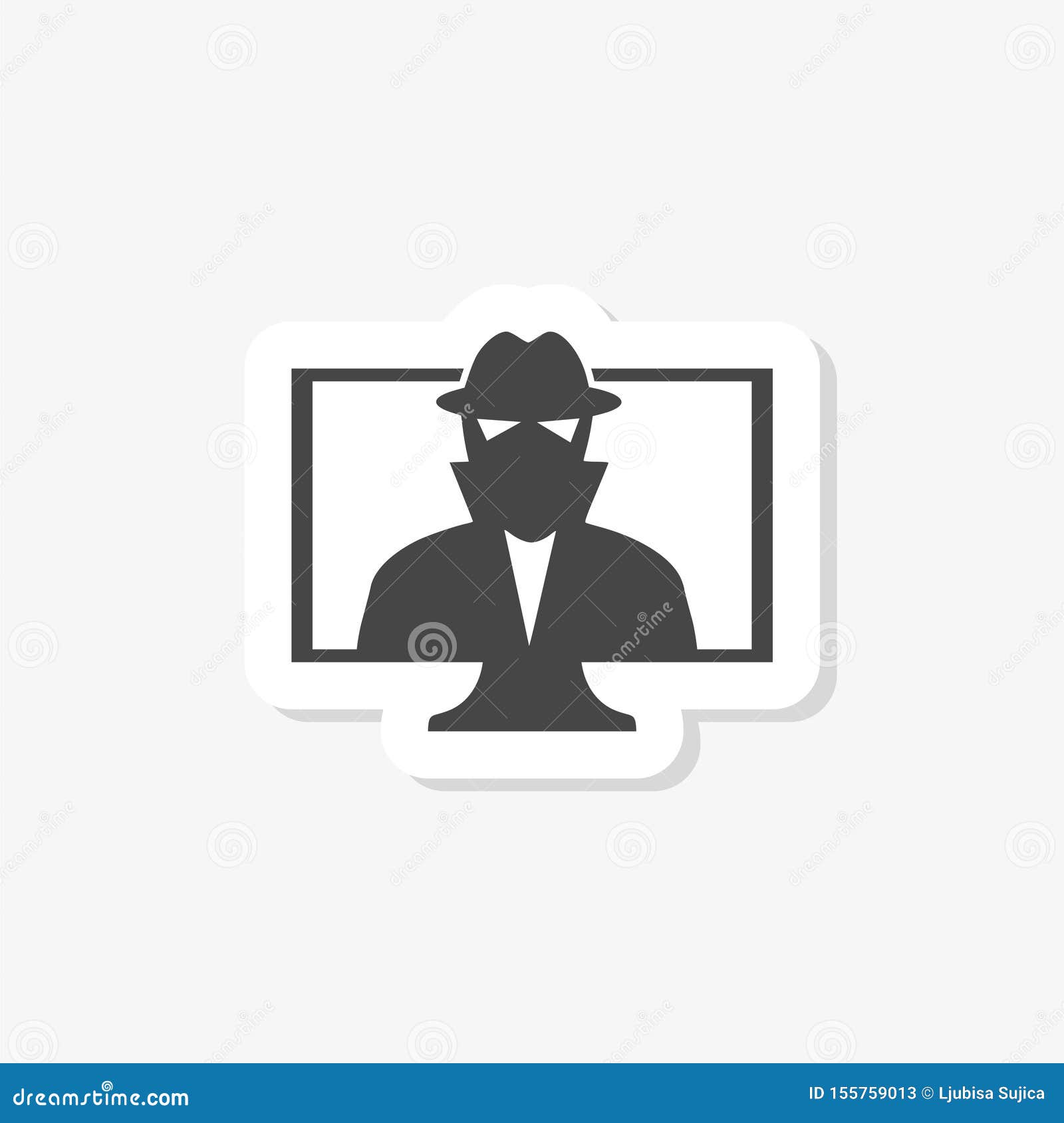 Hacker Sticker Icon. Data Security Concept Stock Vector - Illustration ...