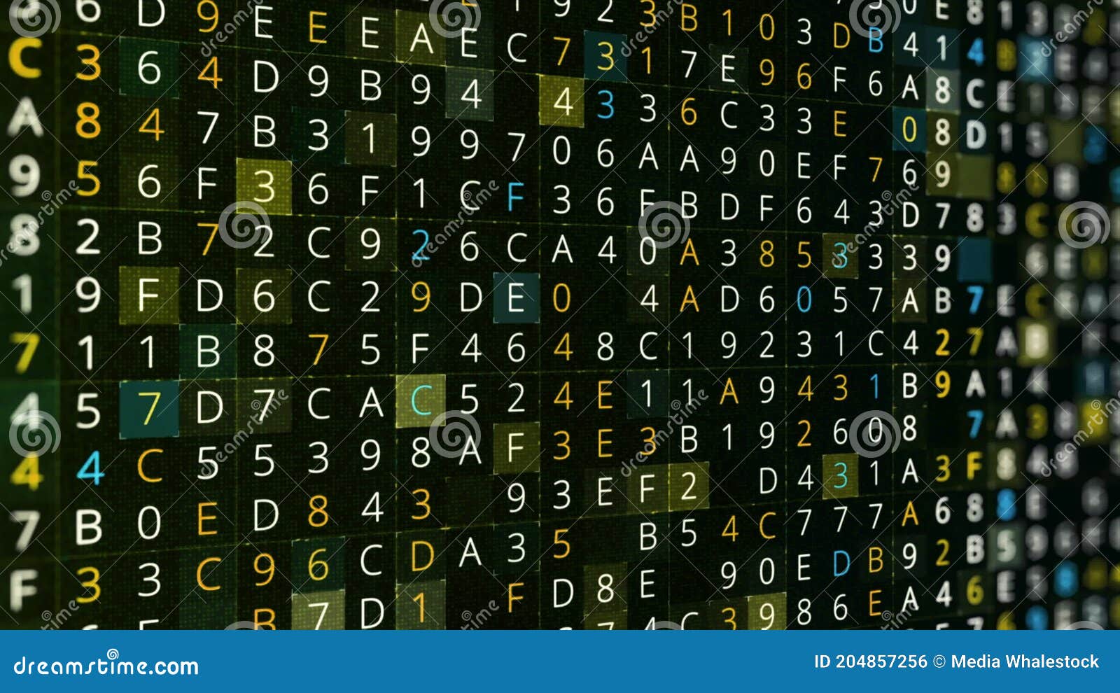 Hacker Style Random Character Code Background, Seamless Loop. Animation ...