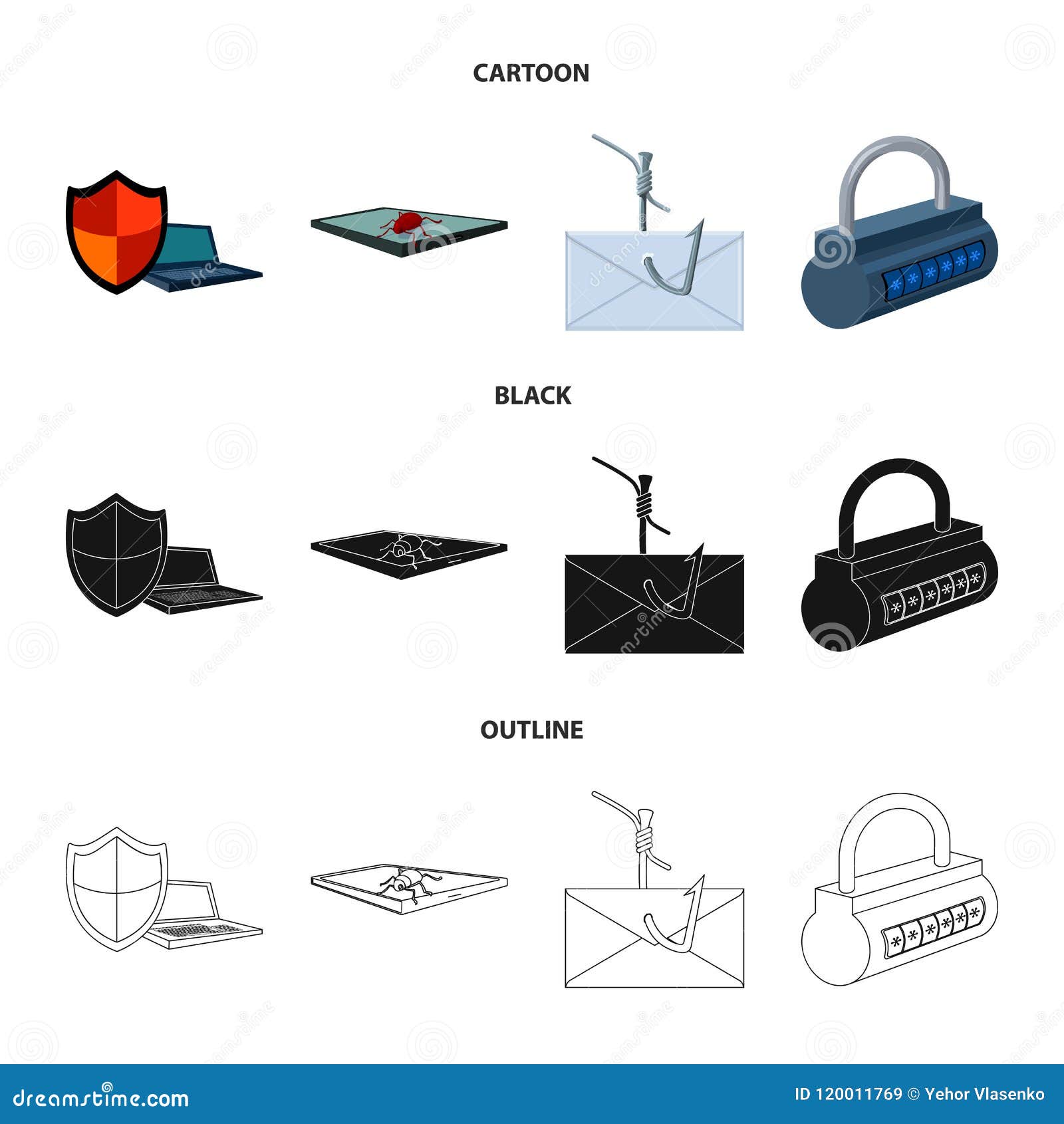 Hacker System Connection Hackers And Hacking Set Collection Icons In Cartoon Black Outline
