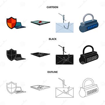 Hacker, System, Connection .Hackers and Hacking Set Collection Icons in Cartoon,black,outline ...