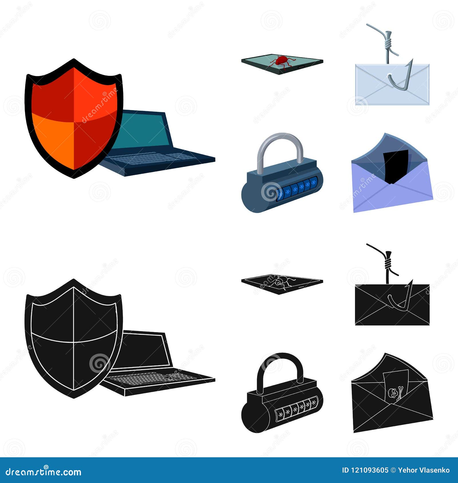 Hacker System Connection Hackers And Hacking Set Collection Icons In Cartoon Black Style