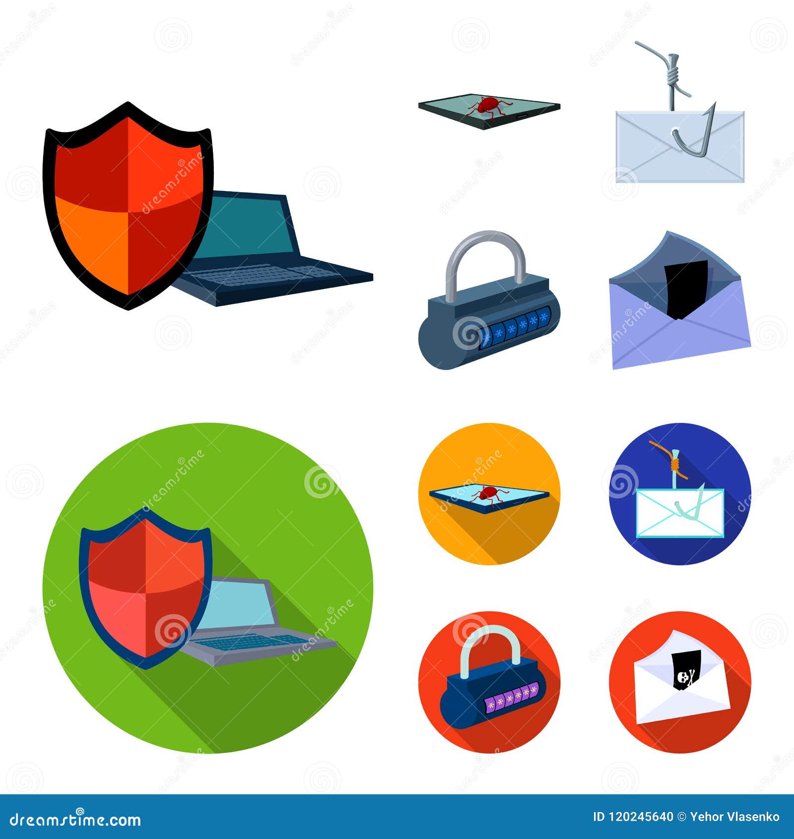 Hacker System Connection Hackers And Hacking Set Collection Icons In Cartoon Flat Style