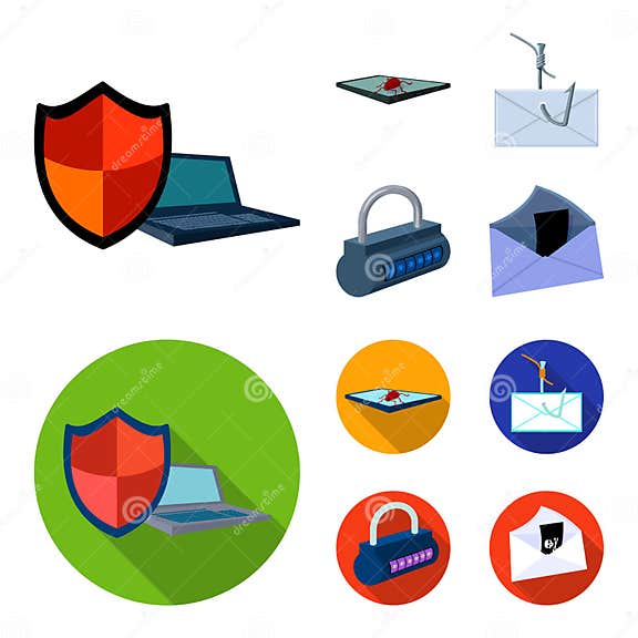 Hacker System Connection Hackers And Hacking Set Collection Icons In Cartoon Flat Style