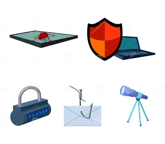 Hacker, System, Connection .Hackers and Hacking Set Collection Icons in Cartoon Style Vector ...