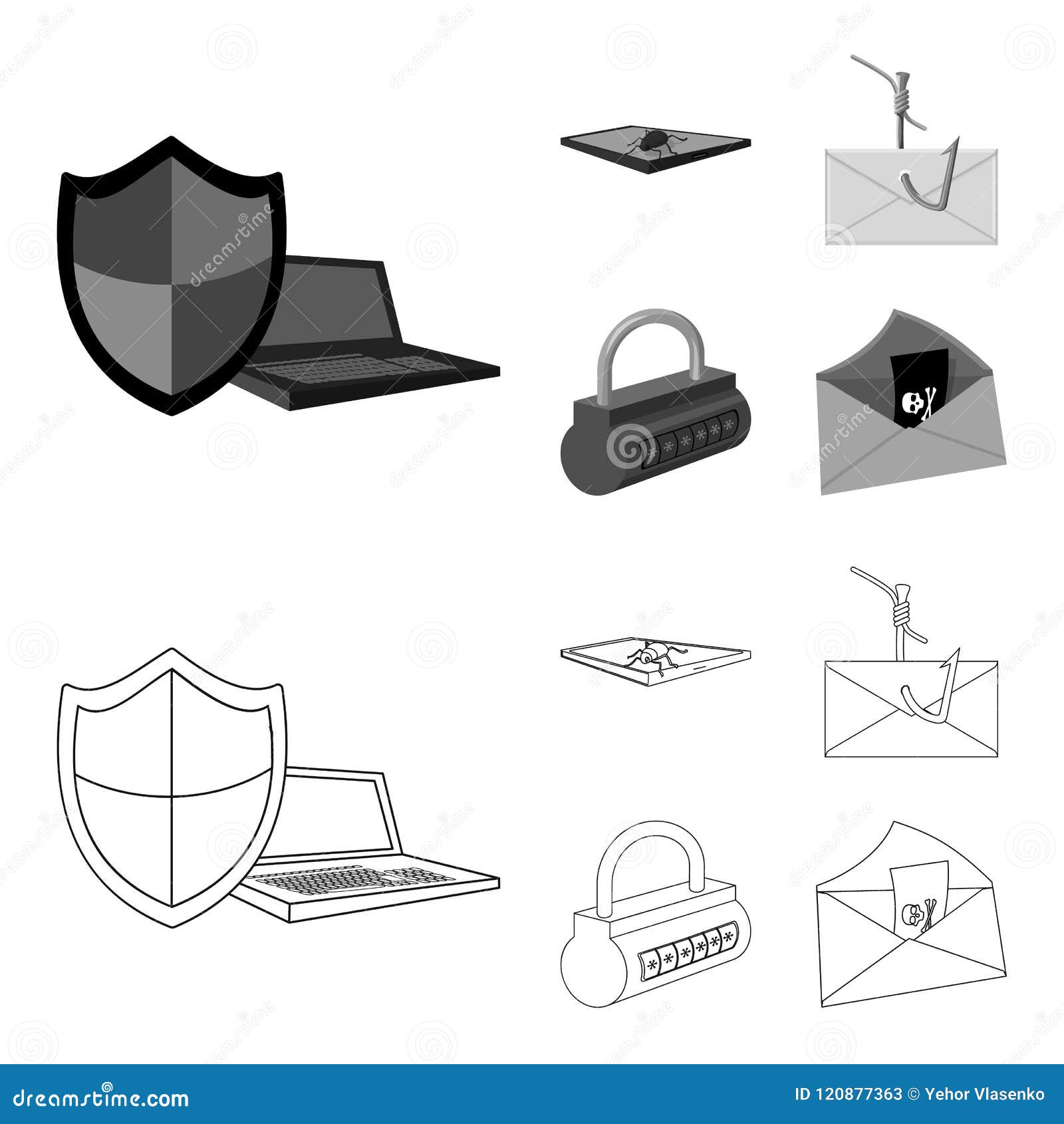 Hacker System Connection Hackers And Hacking Set Collection Icons In 