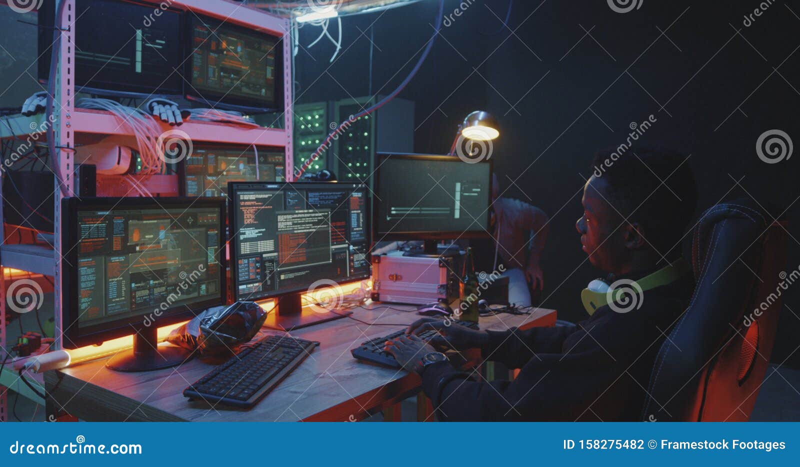 Hacker Team Celebrating Success Stock Photo - Image of collaboration ...