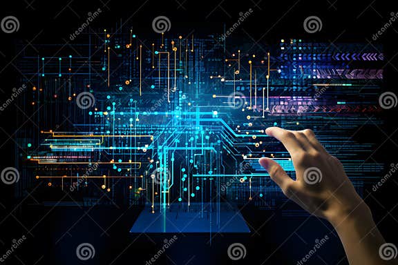 Cybersecurity Concept An Abstract Representation Of Cybersecurity With Coding Binary Digits