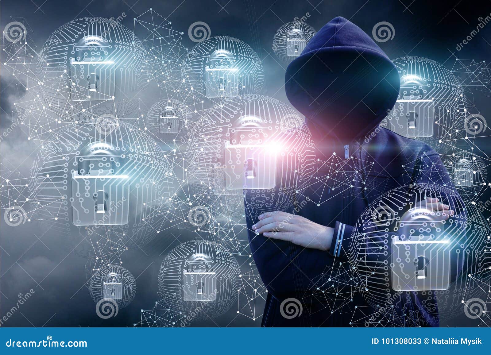 Hacker To Be in the System. Stock Image - Image of identity, criminal ...
