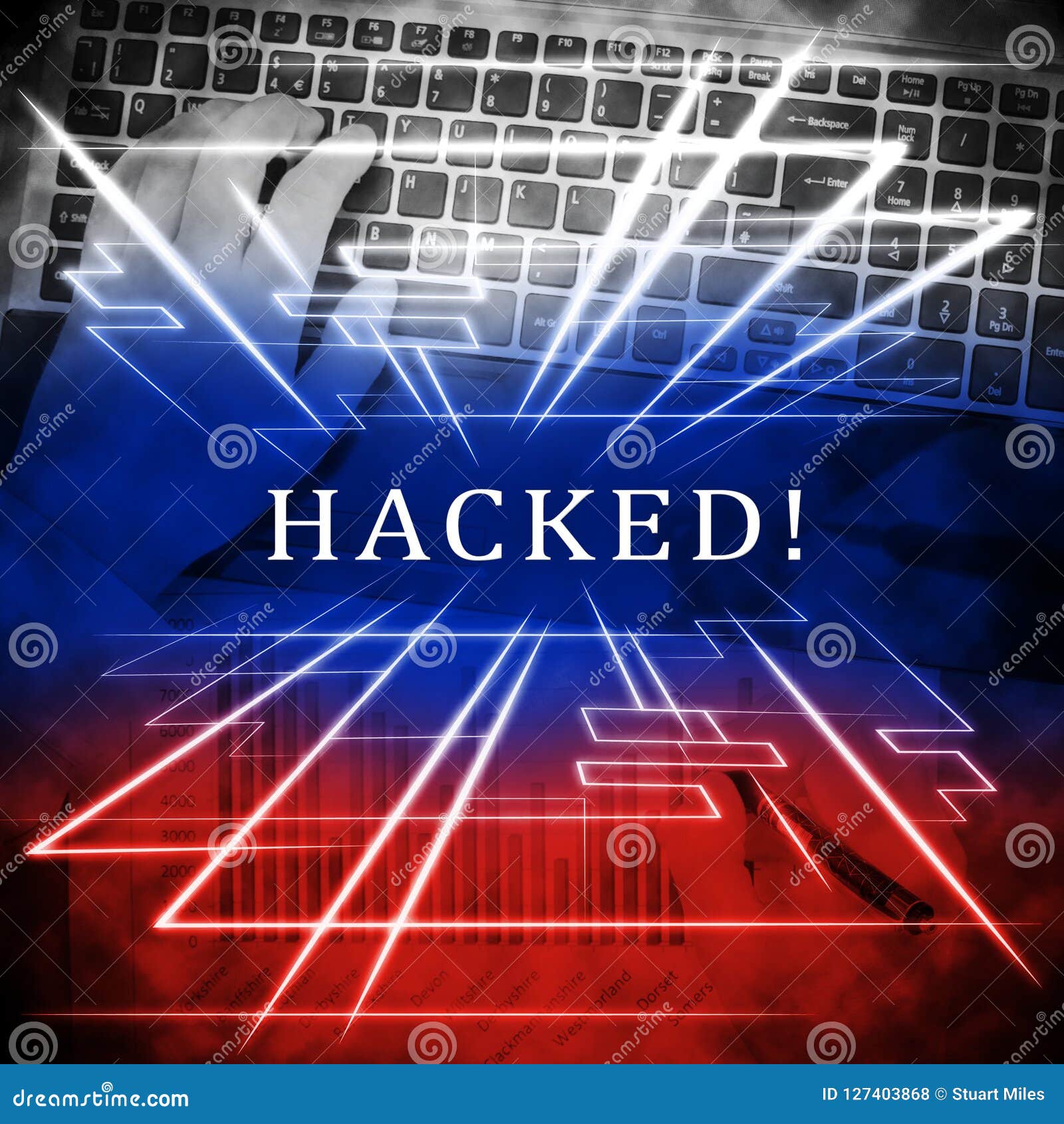 Hacker Typing On A Laptop. Dangerous, Generated. Technology ...