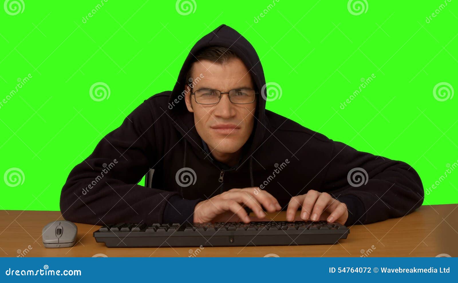 Hacker typing at his desk stock footage. Video of jumper - 54764072