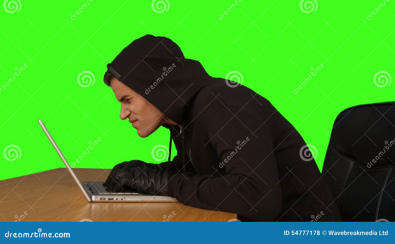 Hacker typing at his desk stock footage. Video of green - 54777178