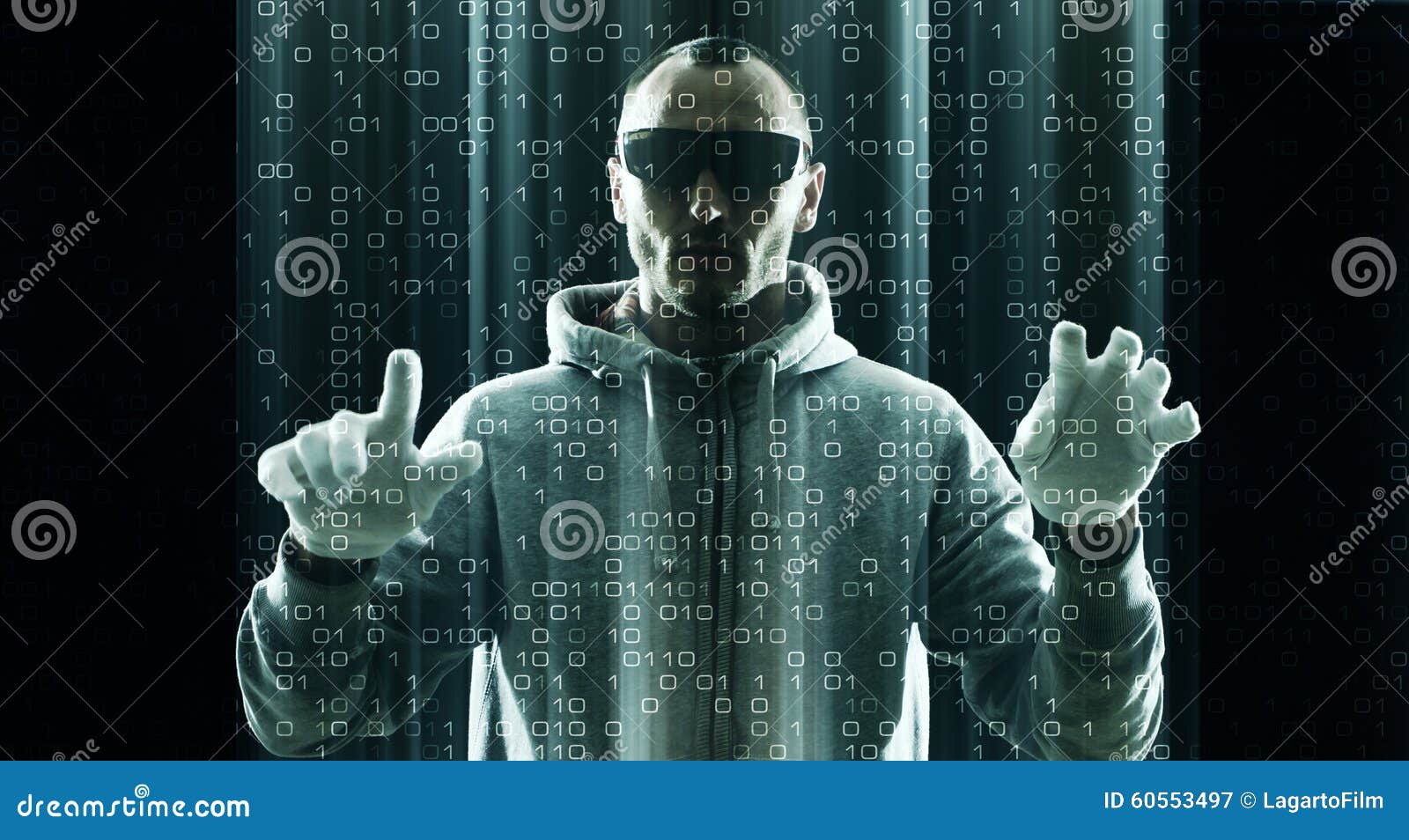 Hacker Typing On Virtual Computer Royalty-Free Stock Photo ...
