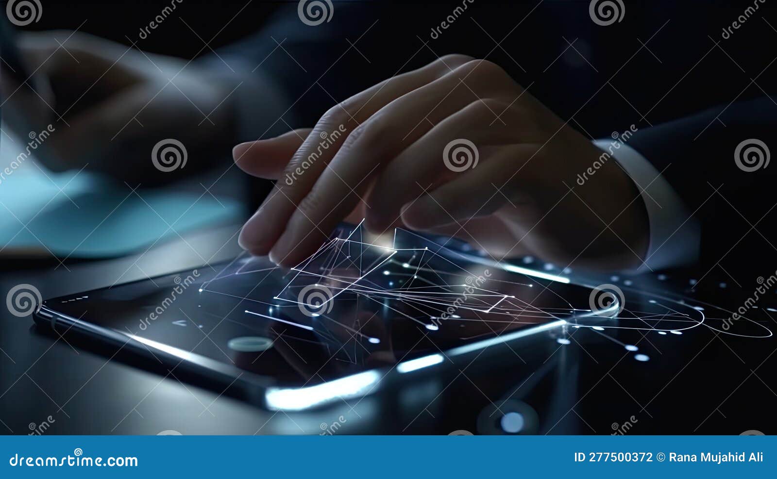 A Hacker in a Uniform Sits at a Computer with a Number of Monitors on ...