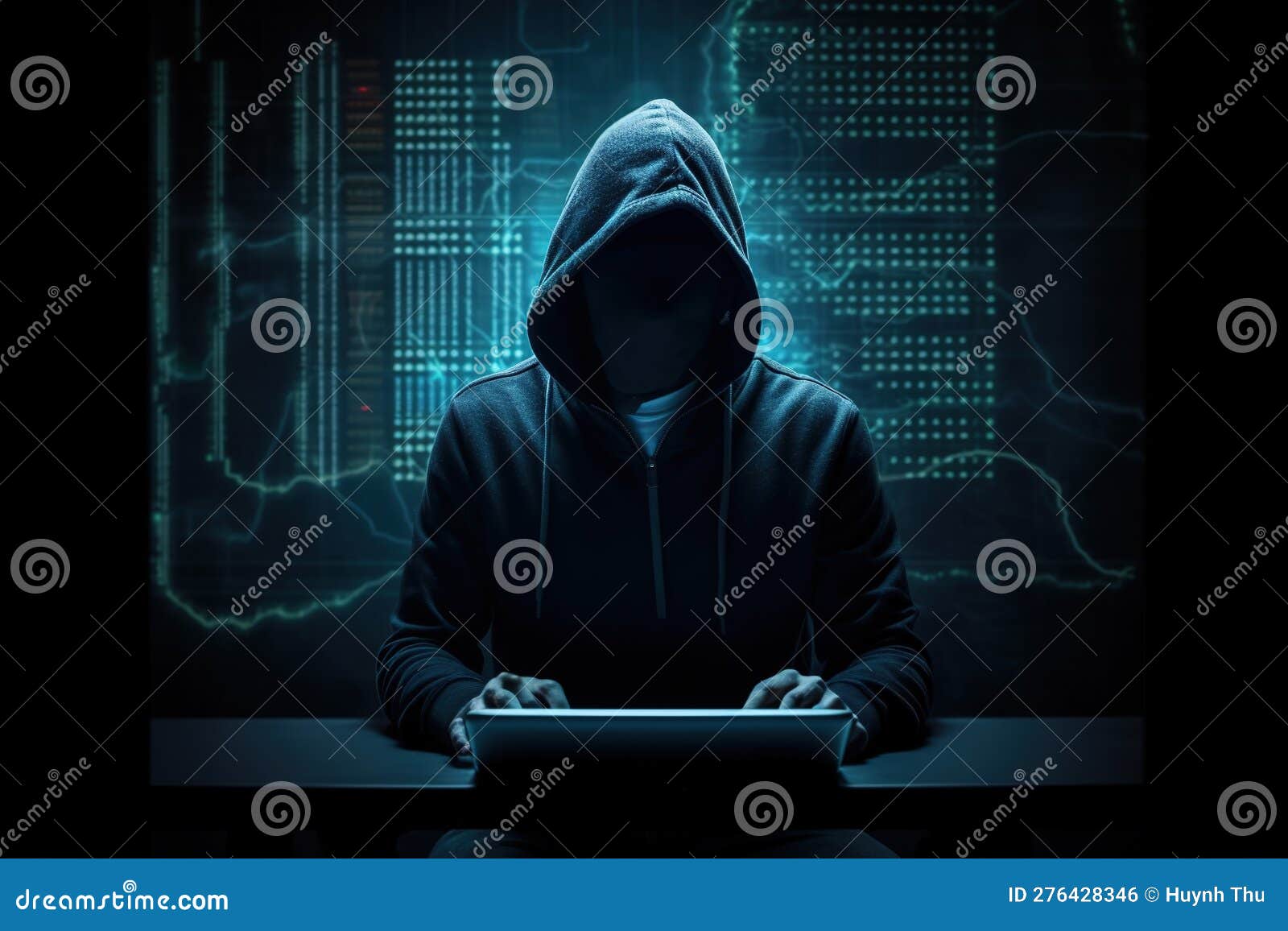 Hacker Using Abstract Laptop With Binary Code Digital Interface Cyber War Hacking And Malware