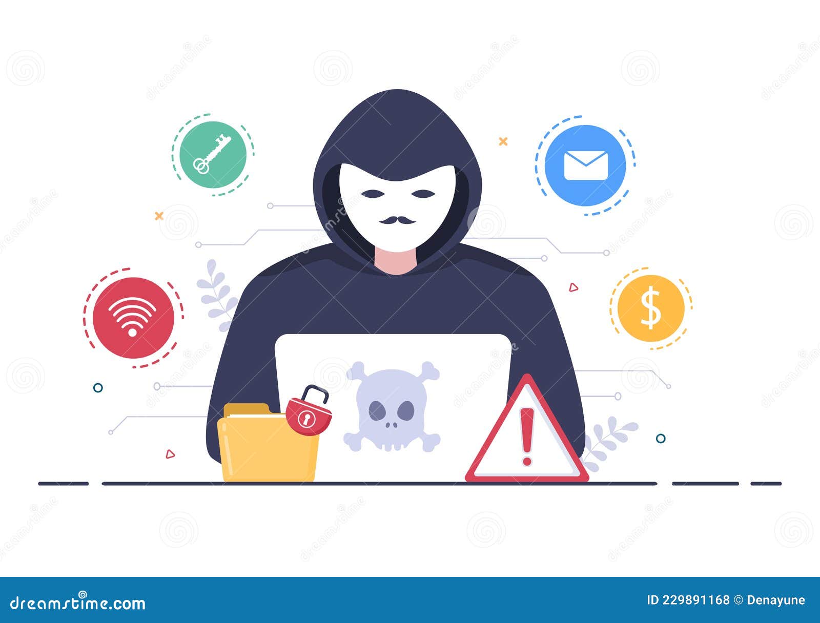 Hacker Using Computer Server To Activity Hacked Database, Network Storage, Social Account ...