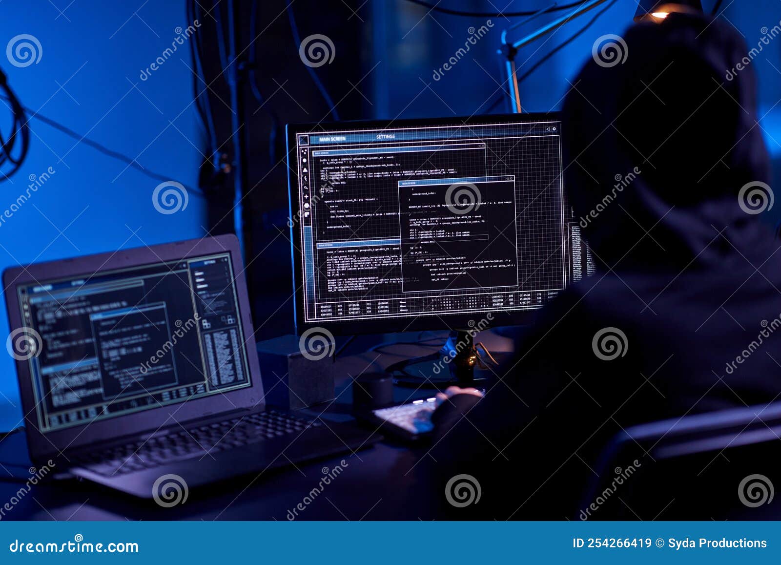 Hacker Using Computer Virus For Cyber Attack Stock Image Image Of Internet Programmer 254266419