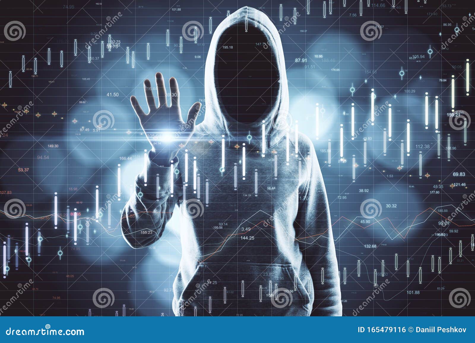 Hacker Using Glowing Forex Char Stock Photo - Image of hack, forex ...