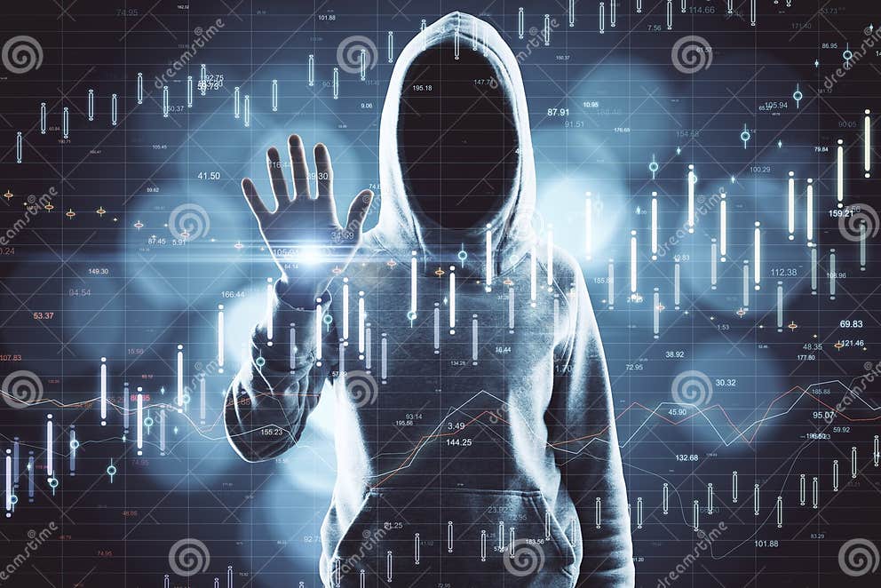 Hacker Using Glowing Forex Char Stock Photo - Image of hack, forex ...