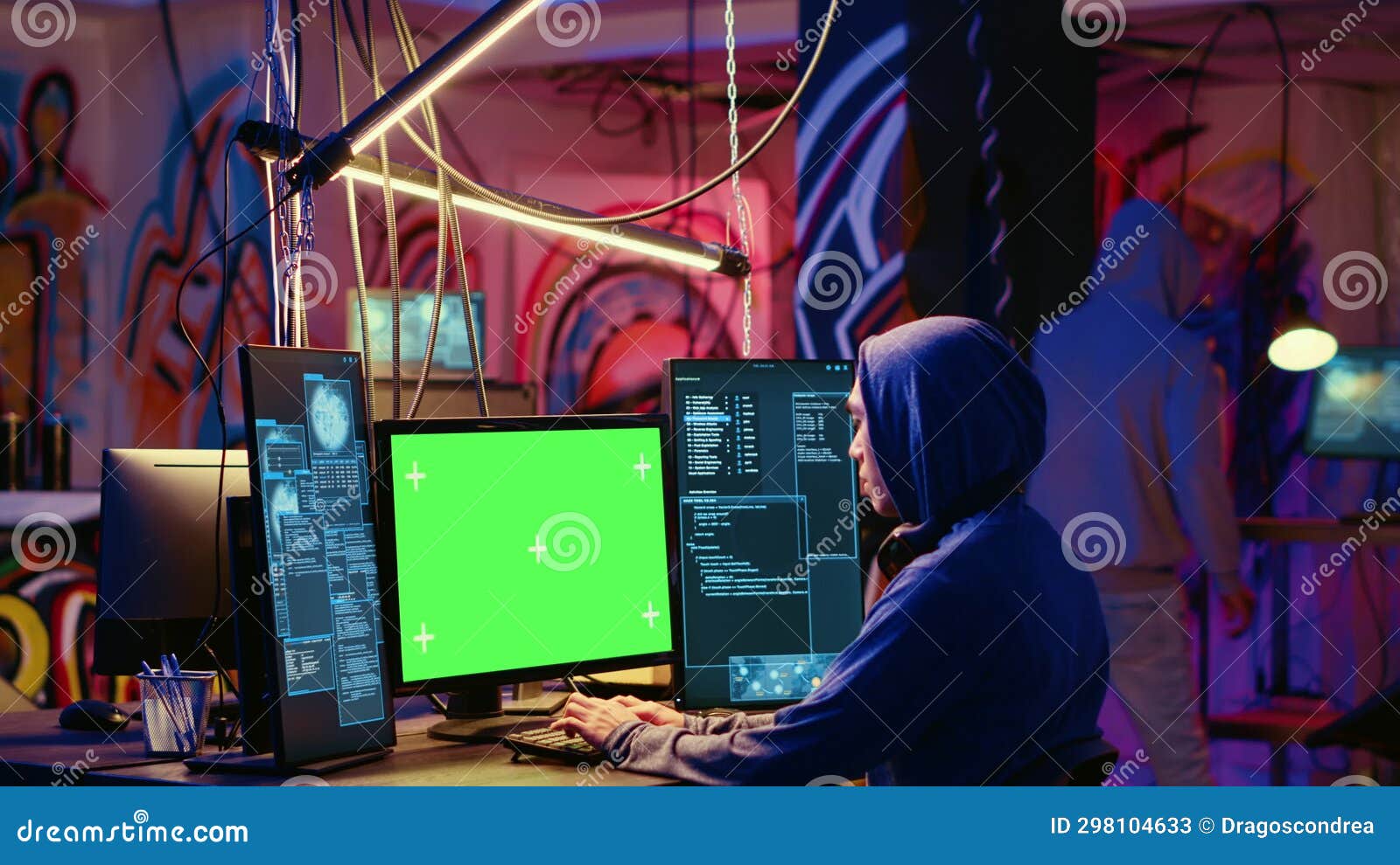 Man Does Financial Theft with Mockup PC Stock Video - Video of hacker ...