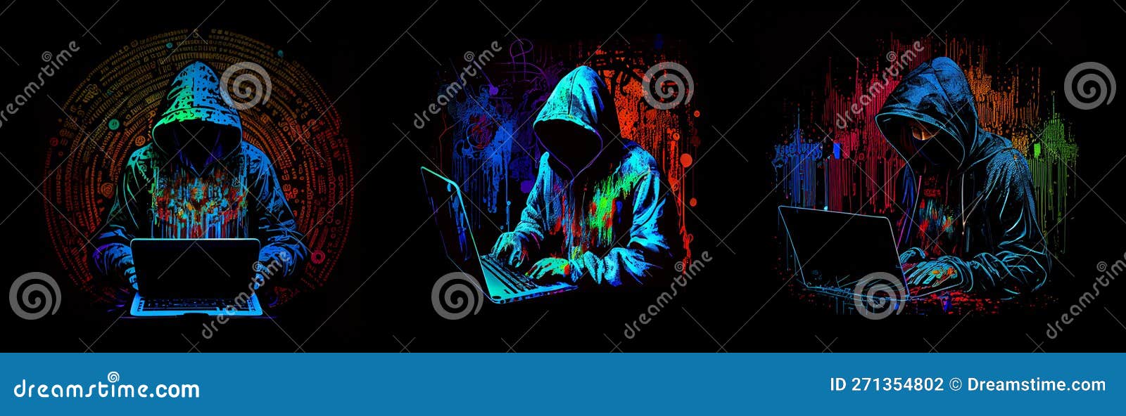 Hacker Using the Internet. Anonymous Person with Laptop Stock Photo ...