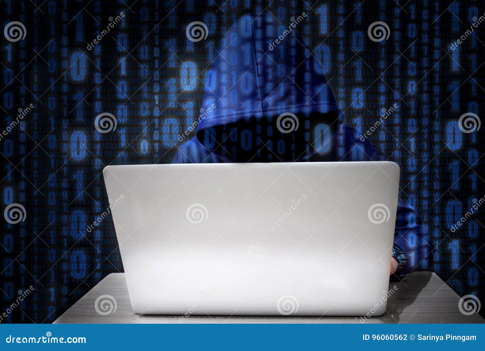 Hacker Using Keyboard Typing Bad Data Into Computer Online System And