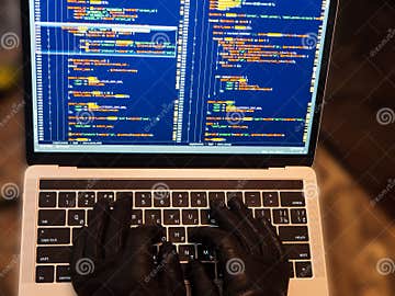 Hacker Using Malicious Code or Virus Program for Anonymous Cyber Attack ...