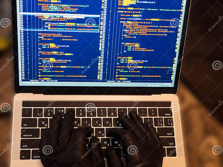 Hacker Using Malicious Code or Virus Program for Anonymous Cyber Attack ...