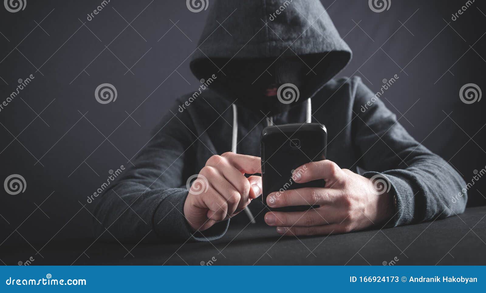 Hacker Using Smartphone. Cyber Crime Stock Image - Image of digital ...