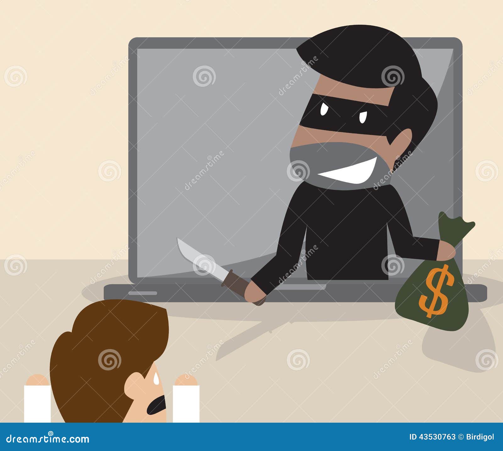 Hacker stock vector. Illustration of concepts, loose - 43530763